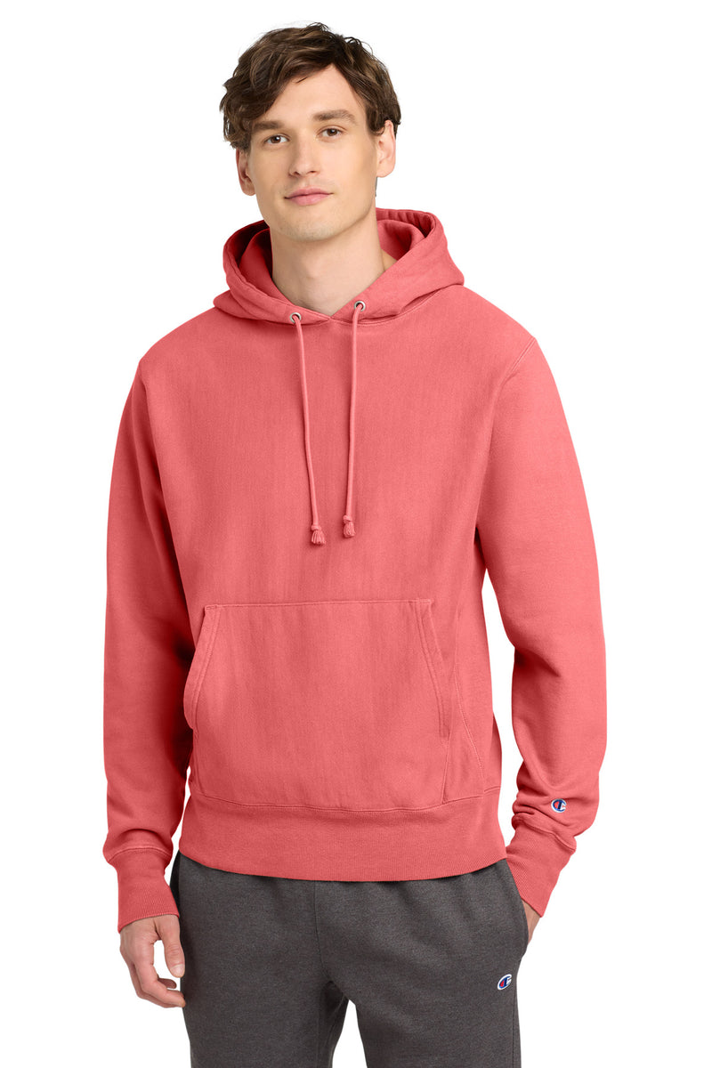 Custom Champion Reverse Weave Garment-Dyed Hooded Sweatshirt. GDS101 ...